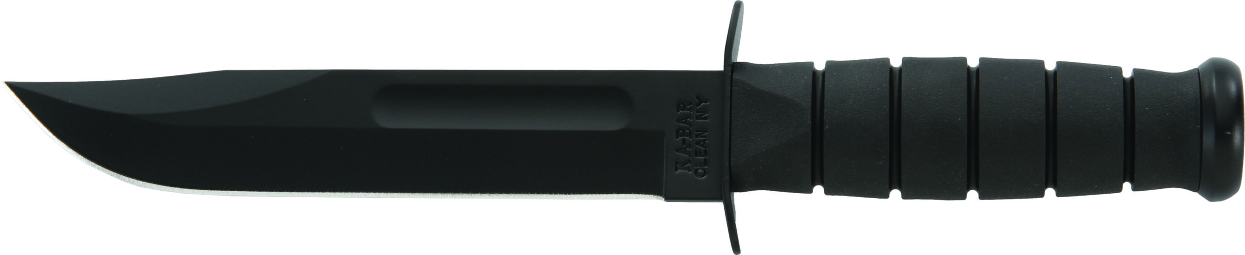 KA-BAR 1213 Black Plain Edge Knife w/ Polymer Sheath