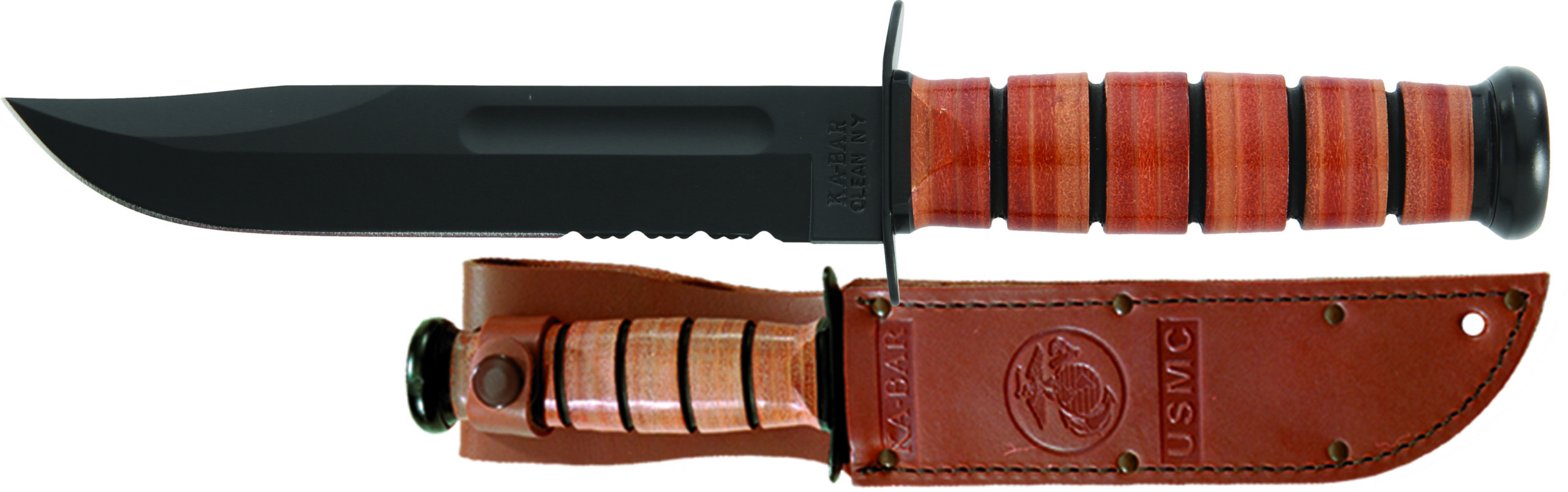 KA-BAR USMC Serrated Fighting Knife 7" Blade (1218)
