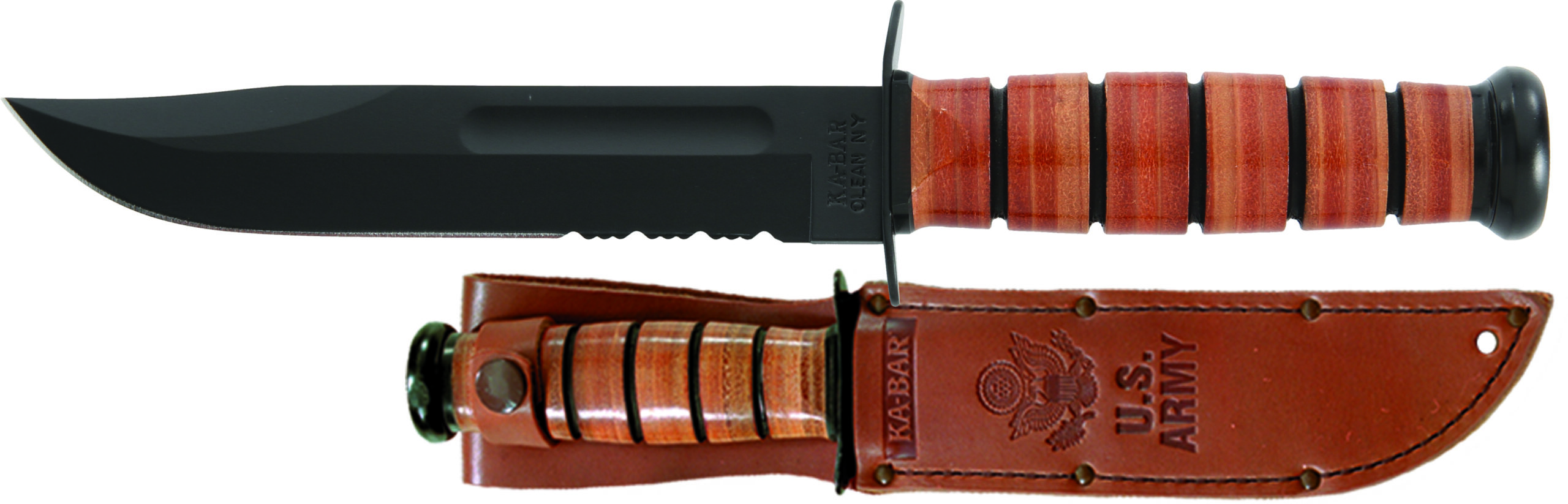 KA-BAR U.S. Army Serrated Fixed Blade 7" Knife (1219)